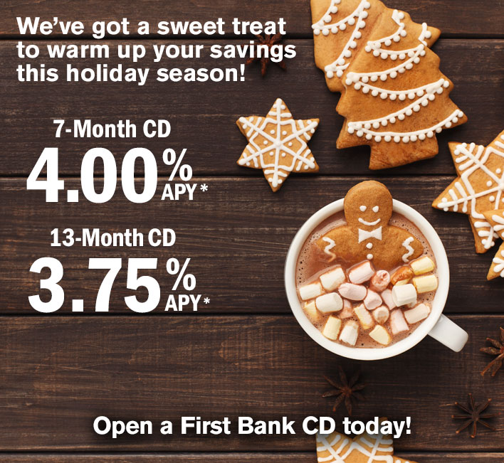 Certificate of Deposit Promo | MO, IL, CA CD Rates | First Bank